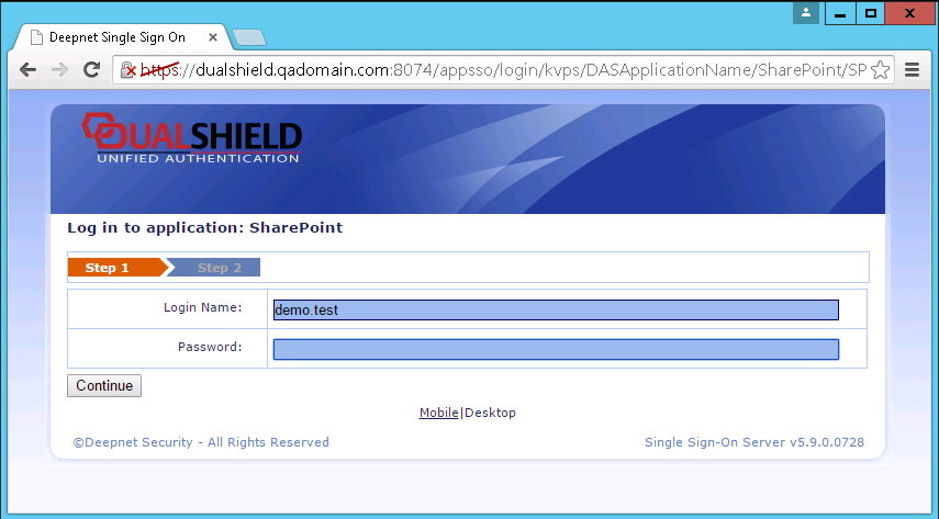 Authentication [MS-SP] - DualShield MFA Platform - Deepnet Security Technical Guides